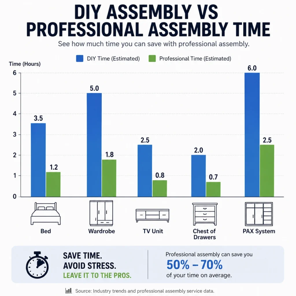 How Long Flat Pack Assembly Takes vs What the Box Says - The Italian Tasker